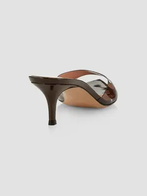 GIANVITO ROSSI Elle 55mm Plexi Mules - Brown