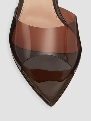 GIANVITO ROSSI Elle 55mm Plexi Mules - Brown