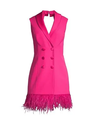 women hot pink stretch crepe dress Gathered Stretch Crepe Halter Gown In Bright Rose