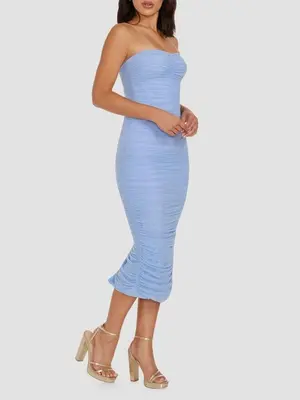 Dress The Population Heather Ruched Midi-dress