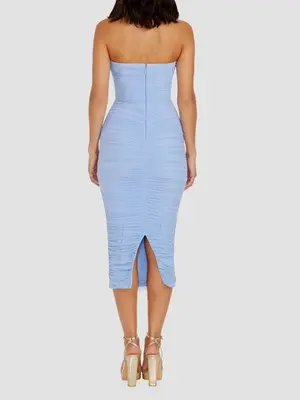Dress The Population Heather Ruched Midi-dress
