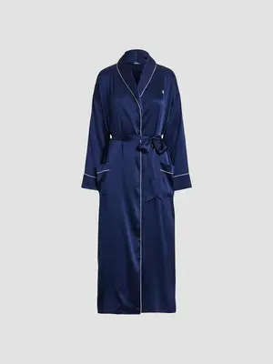 Polo Ralph Lauren Belted Silk-blend Robe