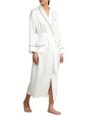 Polo Ralph Lauren Belted Silk-blend Robe