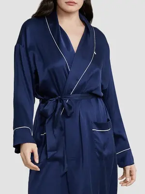 Polo Ralph Lauren Belted Silk-blend Robe
