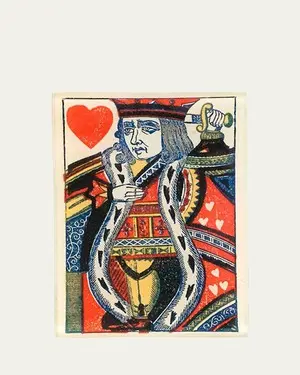 JOHN DERIAN Naive King Heart Tiny Decorative Tray - Multi