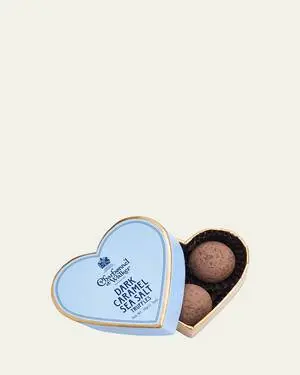 CHARBONNEL ET WALKER Blue Heart Box Sea Salt Dark Caramel Truffles - One-color