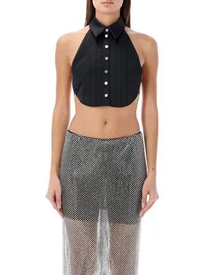 Philosophy Di Lorenzo Serafini Duchesse Crop Top - Black