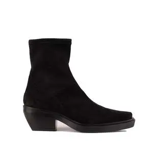 SUMMERY COPENHAGEN Texan Suede Ankle Boots - Black