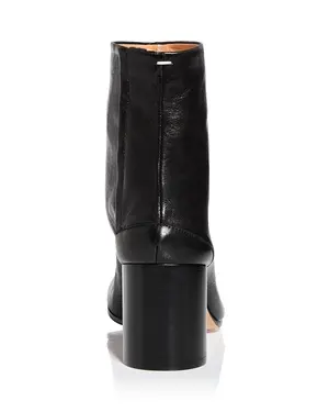 MAISON MARGIELA Tabi Split Toe Block Heel Booties - Black