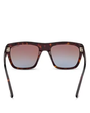 TOM FORD Alberto 55mm Square Sunglasses