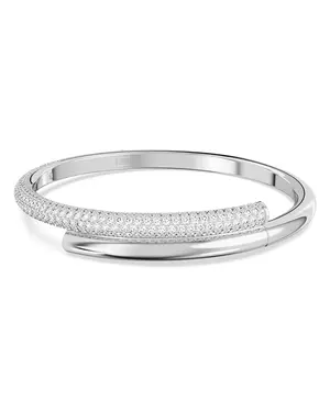 SWAROVSKI Dextera Half Pave Bangle Bracelet - Silver