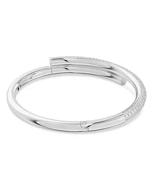 SWAROVSKI Dextera Half Pave Bangle Bracelet - Silver