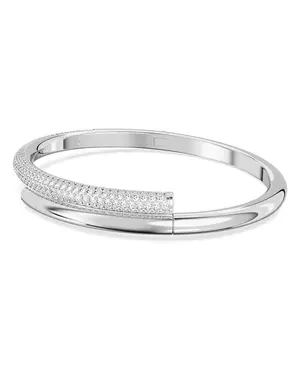 SWAROVSKI Dextera Half Pave Bangle Bracelet - Silver