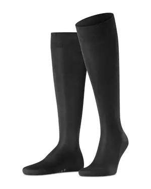 Falke Cotton Blend Fil D'ecosse Knee High Socks - Black