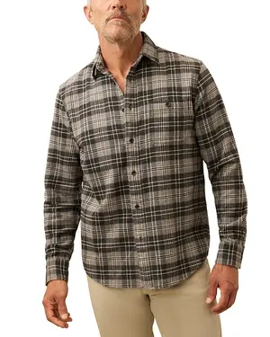 Faherty Brand Super Brushed Flannel Shirt - Dark Cloud