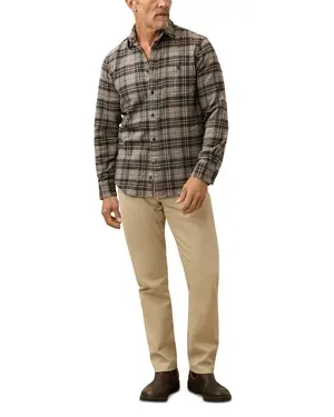 Faherty Brand Super Brushed Flannel Shirt - Dark Cloud