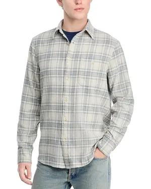 Faherty Brand Super Brushed Flannel Shirt Grey Falls