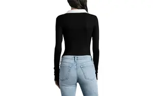 Rag & Bone The Knit Long Sleeve Polo Top