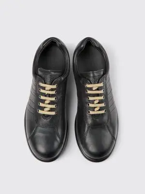 Camper Leather Lace-up Sneakers - Black