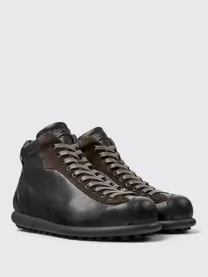 Camper Lace-up Leather Boots - Black