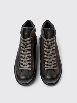 Camper Lace-up Leather Boots - Black