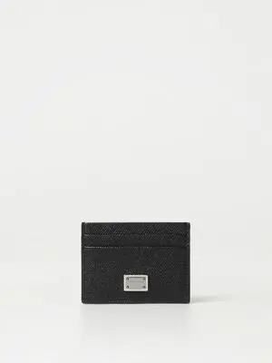 Dolce & Gabbana Grained Leather Card Holder - Black