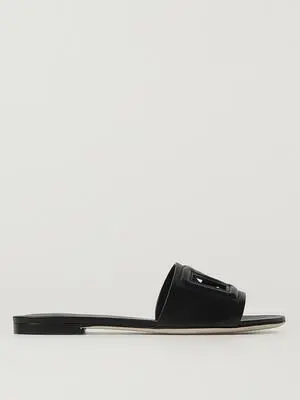 Dolce & Gabbana Leather Mule Sandals - Black