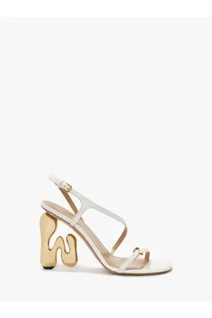 JW Anderson Jw Bubble Heel Leather Sandals Neutral