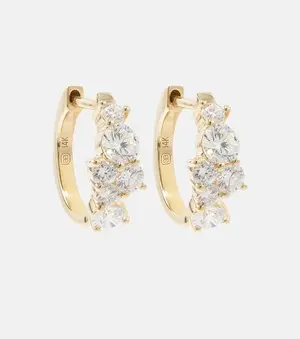 SYDNEY EVAN 14kt Yellow Huggie Diamond Earrings - Gold