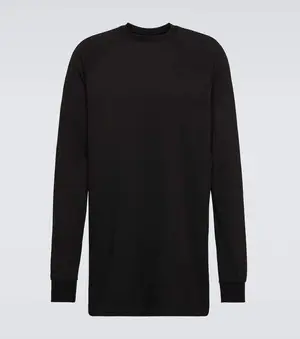 Rick Owens Baseball Cotton Jersey Sweatshirt
