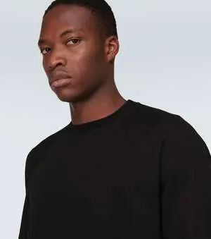 Rick Owens Baseball Cotton Jersey Sweatshirt