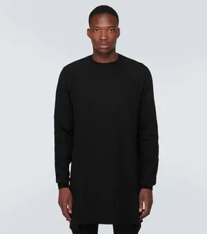 Rick Owens Baseball Cotton Jersey Sweatshirt