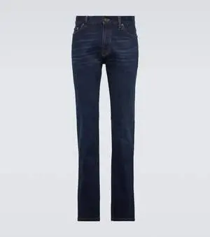 Zegna Roccia Low-rise Slim Jeans - Blue