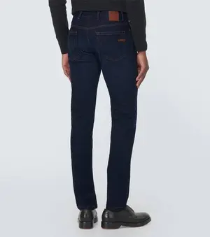 Zegna Roccia Low-rise Slim Jeans - Blue
