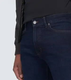 Zegna Roccia Low-rise Slim Jeans - Blue