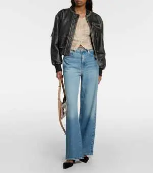FRAME Le Jane High-rise Wide-leg Jeans - Blue