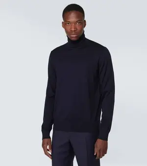 Dolce & Gabbana Cashmere-blend Turtleneck Sweater - Blue