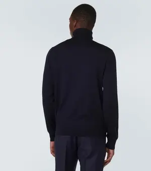 Dolce & Gabbana Cashmere-blend Turtleneck Sweater - Blue