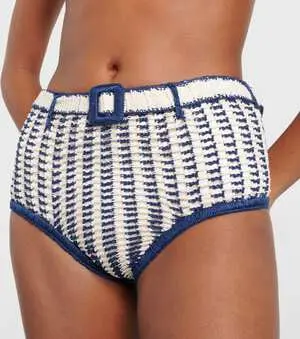 Anna Kosturova High-rise Crochet Bikini Bottom