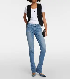 Dolce & Gabbana Crystal-embellished Denim Pumps