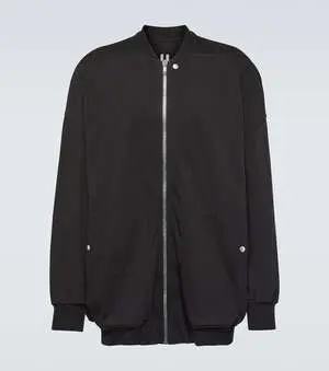 Rick Owens Jumbo Peter Flight Distressed Cotton Jacket - Black
