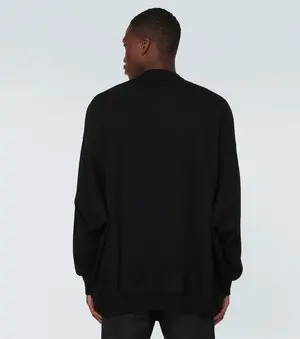 Rick Owens Jumbo Peter Flight Distressed Cotton Jacket - Black