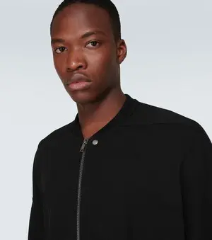 Rick Owens Jumbo Peter Flight Distressed Cotton Jacket - Black