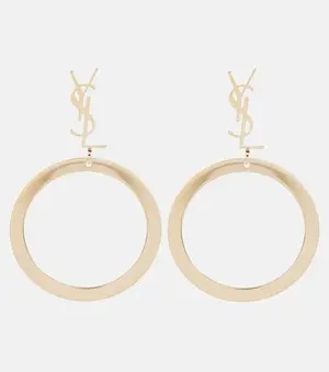 Saint Laurent Cassandre Hoop Earrings - Gold
