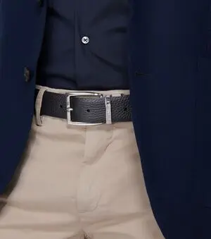 Canali Leather Belt - Black