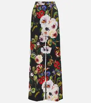 Women's Floral Wide Leg Pants