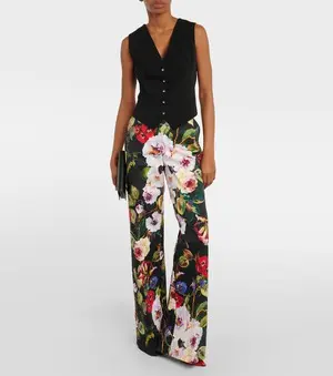 Dolce & Gabbana Floral Wide-leg Pants - Multicoloured