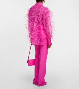 Valentino Garavani Embroidered Silk Organza Blouse