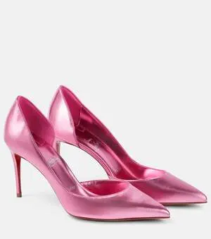 Hot Pink Metallic Heels