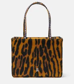 Amina Muaddi Superamini Leopard-print Tote Bag